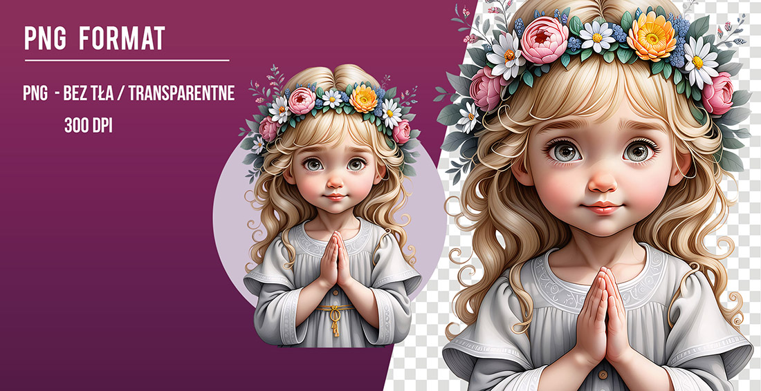 Komunijne Kliparty PNG: Grafiki Dla Dziewczynki Komunia święta