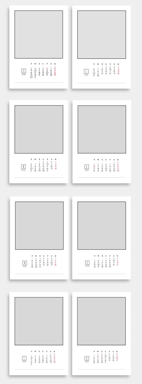 Foto Kalendarz 2023 projekty A3 szablony z kalendarium psd