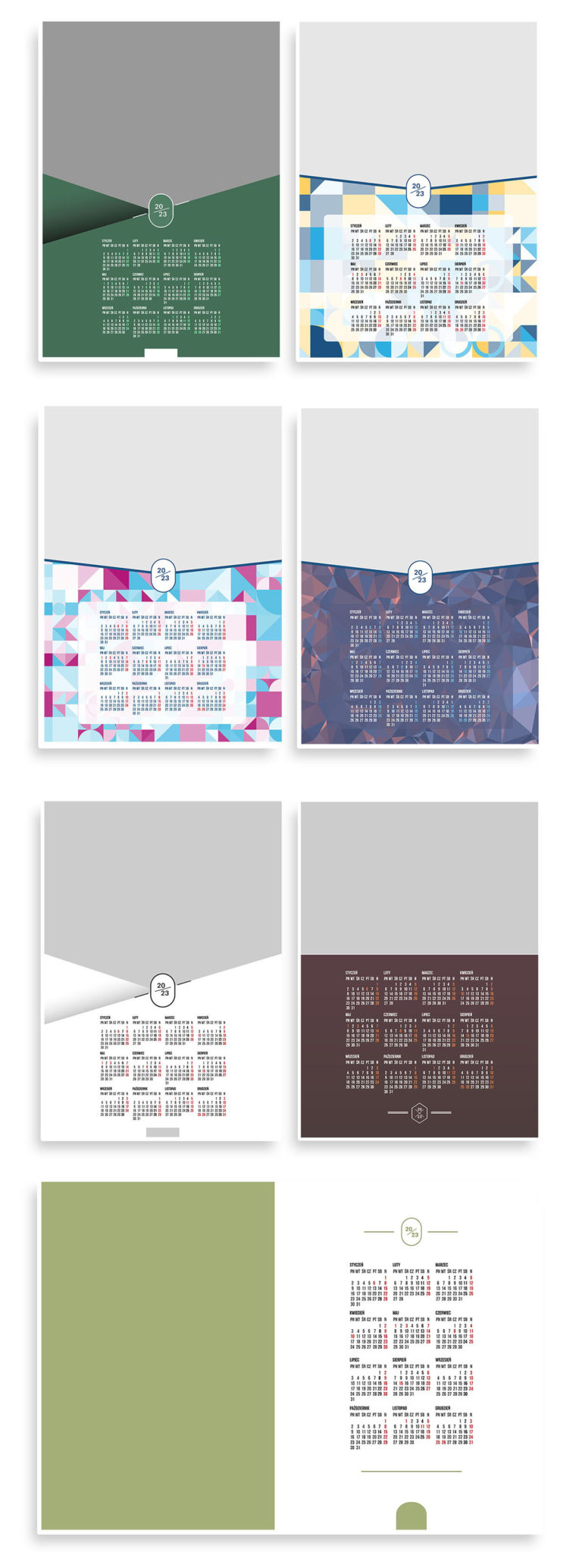 Kalendarz Jednostronny kalendarium 2023 gotowe szablony DVD 4